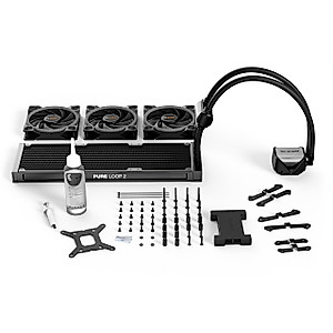 be quiet! Pure Loop 2 FX 360mm, CPU Liquid Cooler for Intel Core i3/i5/i7/i9 or AMD Ryzen 3/5/7/9, ARGB LED Illumination, 3X Light Wings PWM high-Speed Fan -BW015