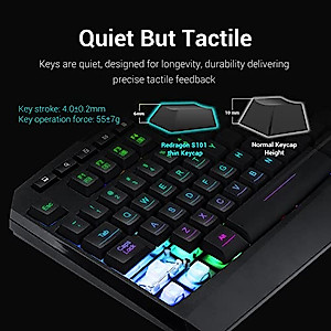 Redragon S101 Gaming Keyboard, M601 Mouse, RGB Backlit Gaming Keyboard, Programmable Backlit Gaming Mouse, Value Combo Set [New Version]