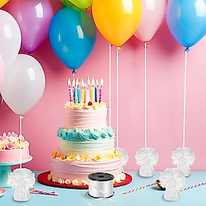 24 PCS Balloon Weights Metallic Anchor, Balloon Holder Heavy Weights with 1 Roll Iridescent Crimped Ribbon for Balloons Table Party Favor Birthday Decor(White)