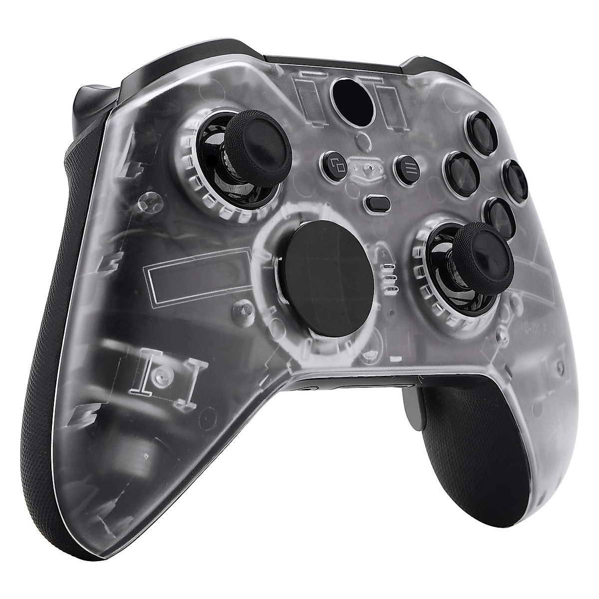 eXtremeRate Transparent Clear Faceplate Cover, Front Housing Shell Case Replacement Kit for Xbox One Elite Series 2, Xbox Elite 2 Core Controller Model 1797 - Controller Not Included