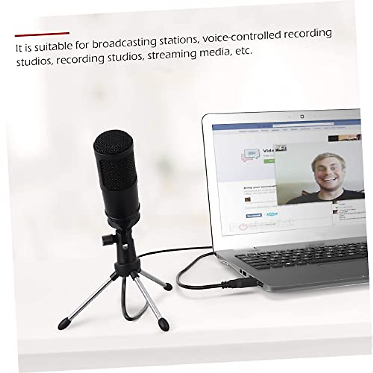 NUSITOU 1 Set Microphone Mic Kit USB Metal Mic Kit USB Desk Mic for Streaming Mic Streaming Kit Mic for Laptop Mic for Phone USB Mic Phone Mic Equipment Zinc Alloy Notebook