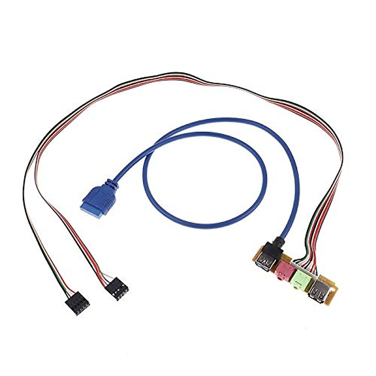 USB 2.0 + 3.0 Port PC Computer Chassis Front Board Audio Replacement 70cm liuqiangmeiguo (Color : 1)