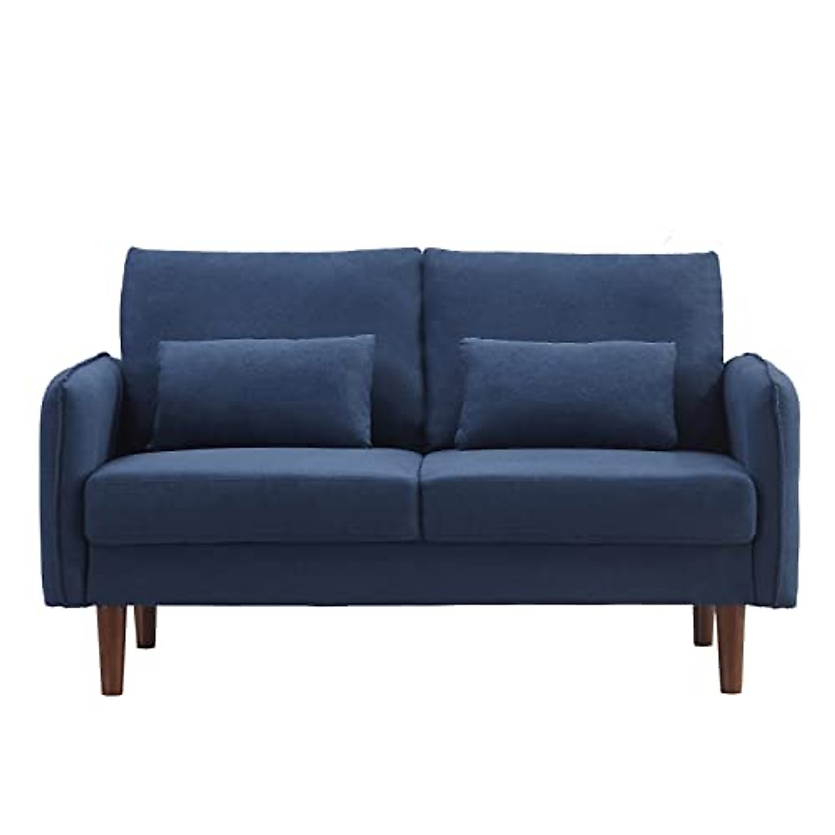 Cinnic Sofa Couch, Modern Decor Fabric Sofa, Couch Furniture Suitable for Small Spaces Living Room, Soft Fabric Upholstery, Easy, Tool-Free Assembly (Loveseat, Blue)