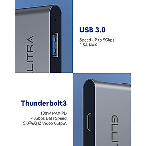 GLLITRA 7 in 2 + 3 in 2 USB C Dongle Multiport Adapter