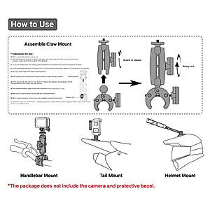 nuobake 38 in 1 Motorcycle Accessories Mount Bundle Kit for Insta360 ONE X2, X3,X4,ONE X, ONE R, RS Cameras and GoPro Hero 12 11 10 9 8 7 6 5 Black,Session 5/4/3, DJI,Yi Action Camera and More