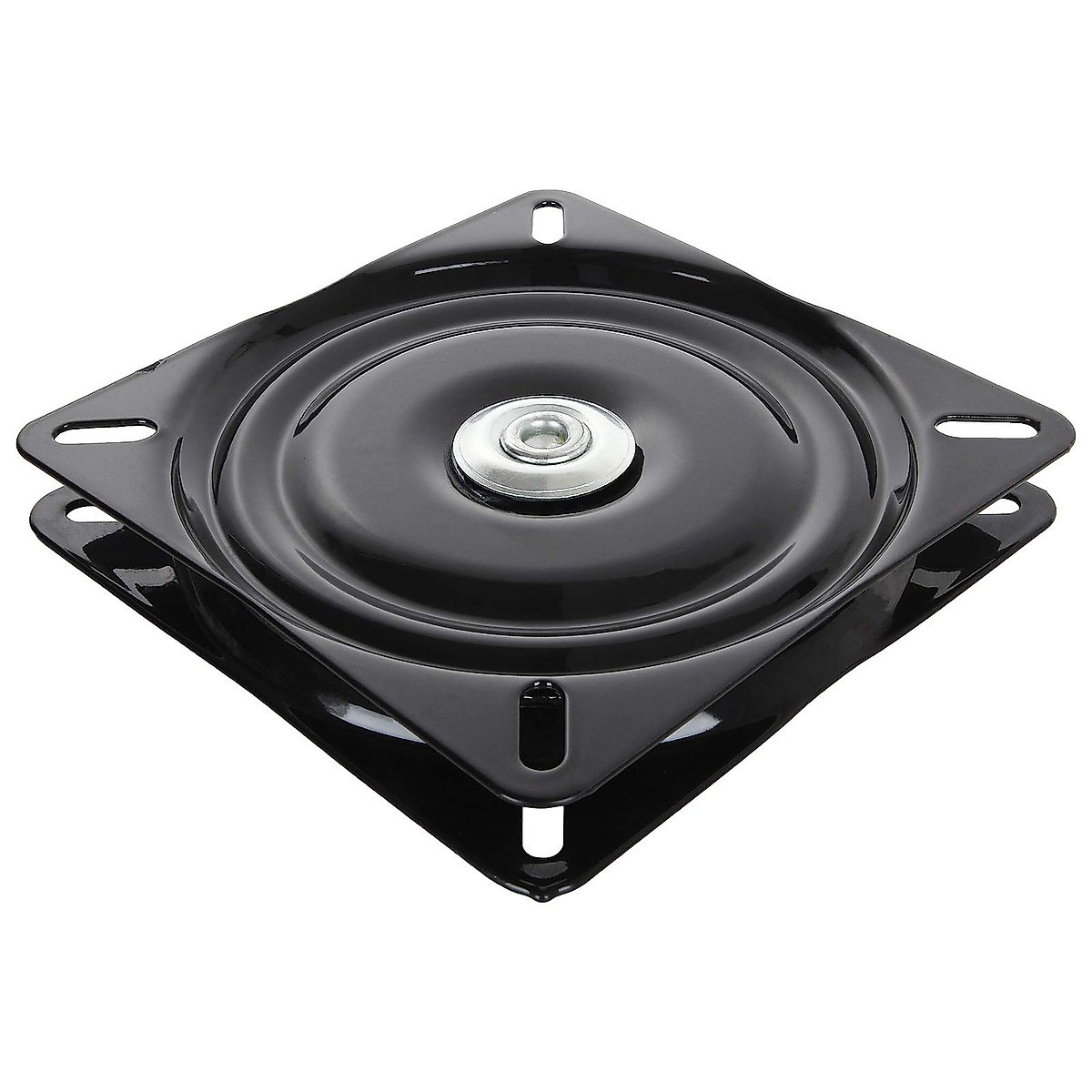 2 Pack 8 Inch Heavy Duty Bar Stool Swivel Replacement, 550lbs Capacity Swivel Mechanism Plate for Furniture, Seat Swivel Base Bar Stool Swivel Mount Plate, Ball Bearing Swivel Boat Seat, Black