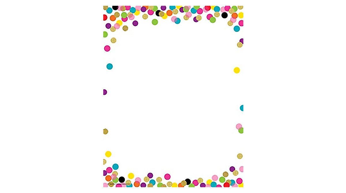 Colorful Confetti Computer Paper - 50 Sheets for Fun