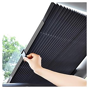 Car Retractable Curtain with UV Protection - 2023 New Cool Windshield Sunshade, Extra Large Sun Shade for Window, Front ＆ Rear Window Shades All (46cm/18.1in)