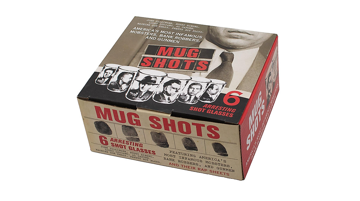 Famous Gangster Mugshots Shot Glass Set - Unique Gift by The Unemployed ...