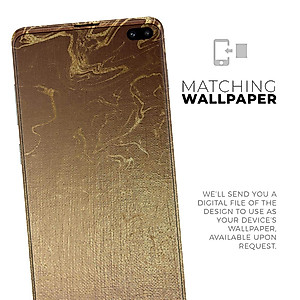 DesignSkinz Molten Gold Digital Foil Swirl V11 Protective Vinyl Decal Wrap Skin Cover Compatible with The Samsung Galaxy S20 (Screen Trim & Back Glass Skin)