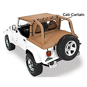 Pavement Ends by Bestop 41424-35 Black Diamond Cab Curtain for 2007-2018 Wrangler JK 2-Door