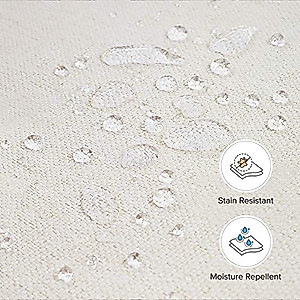 NAMESAKE Gliding Ottoman in Performance Cream Eco-Weave, Water Repellent & Stain Resistant, Greenguard Gold & CertiPUR-US Certified