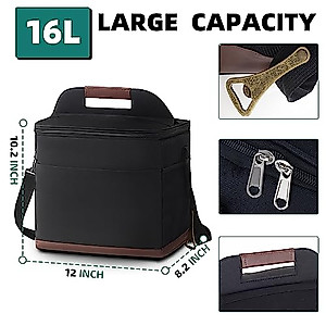 dujp Large Cooler Bag Collapsible Insulated Reusable Lunch Bag for Men Women,Lunch Box for Office Work Camping Picnic Beach, Leakproof Freezable Bag