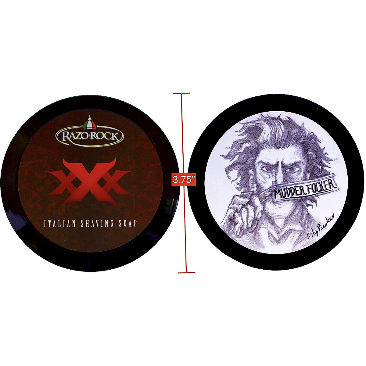 RazoRock XXX Italian Shaving Soap Bundle with Mudder Focker Soap For Men I Artisan Made, Tallow Based Soap for Wet Shaving I Rich, Creamy Lather and Classic Italian Barbershop scent (2 Items)