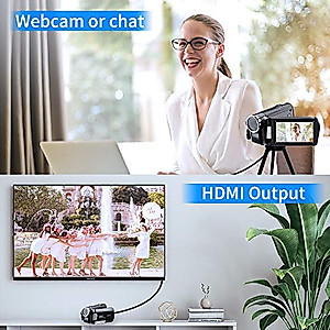 ORDRO 4K Camcorder Video Camera IR Night Vision Vlogging Camera Recorder Full HD 1080P 60FPS 3.0 Inch IPS Touch Screen YouTube Vlogging Camcorder for Beginners with 2 Batteries