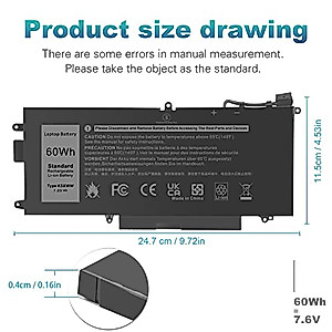 Fancy Buying K5XWW Laptop Battery for Dell Latitude 7389 7390 2-in-1 Latitude 12 5000 5289 2-in-1, fits E5289 L3180 Series P29S001 P29S002 451-BBZC 725KY 71TG4 N18GG 6CYH6 J0PGR CFX97