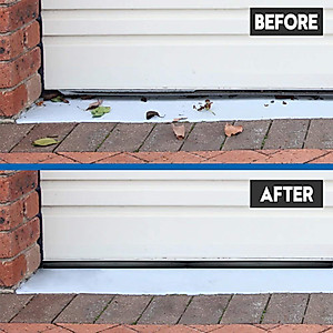 Heavy-Duty Universal Garage Door Bottom Seal, U & O Ring Design with Pre-drilled Aluminum Track Retainer Base Kit & Stoppers (20FT)