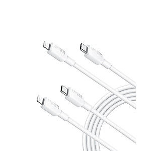 Anker 310 USB C to Lightning Cable (2pack, 6ft, White), MFi Certified, Fast Charging Cable for iPhone 14 Plus 14 14 Pro Max 13 13 Pro 12 11 (Charger Not Included)
