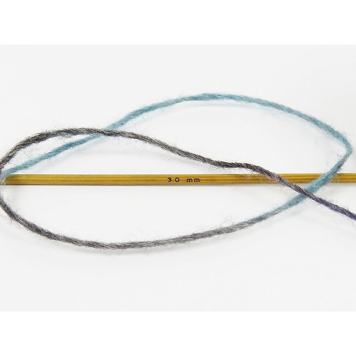 Blue, Purple, Green, Grey Self-Striping Leonardo Color Yarn - DK Weight Merino Wool and Cotton Blend Yarn 50 Grams (1.75 Ounces) 190 Meters (207 Yards)