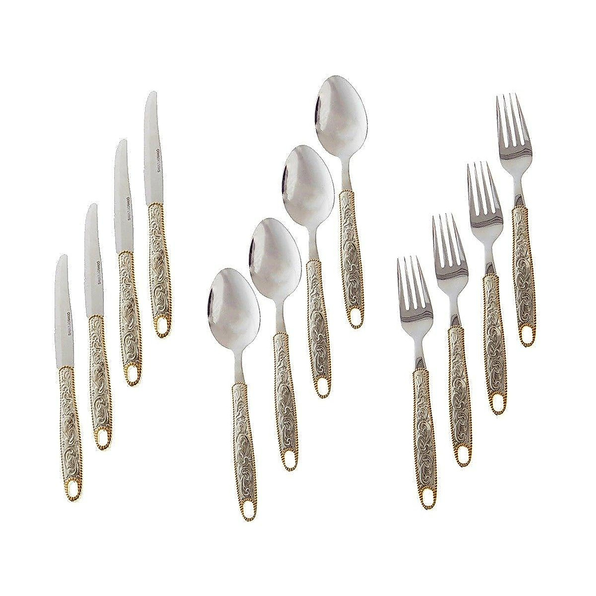 Western Buckle Stainless Silverware Dinner Set (12 piece set) by Cowboy Living