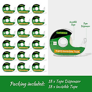 Tape for Wrapping Gifts, 8 Rolls Wrapping Tape for Presents, Frosted Writable Invisible Gift Tape Gift Wrapping Tape with Dispenser,7/10 X 800 Inches