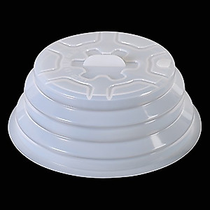 Kichwit Silicone Microwave Plate Cover Collapsible, Dishwasher Safe and BPA Free, 11" (Light White)