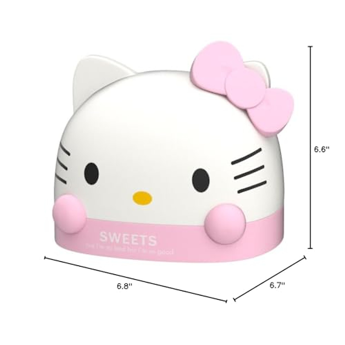 N/C Kawaii Pink Hello Kitty Tissue Box for Living Room Bedroom Bathroom car Office,Tissue Dispenser Box, Table Decoration, 6.8 x 6.7 x 6.6 ''
