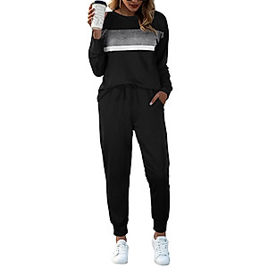 Bofell Two Piece Outfits for Women Fall Winter Clothes 2 Piece Lounge Sets 2024 M