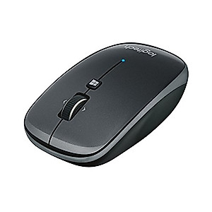 Logitech M557 Bluetooth Mouse – Wireless Mouse with 1 Year Battery Life, Side-to-Side Scrolling, and Right or Left Hand Use with Apple Mac or Microsoft Windows Computers and Laptops, Gray