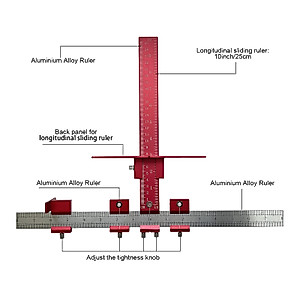 WAYCOJOY Cabinet Hardware jig Cabinet Hardware Template for Installing Drawers Pulls and Pulls on Cabinet Doors Cabinet Handle Template Tool for Handle and Pull Installation (All Aluminum)
