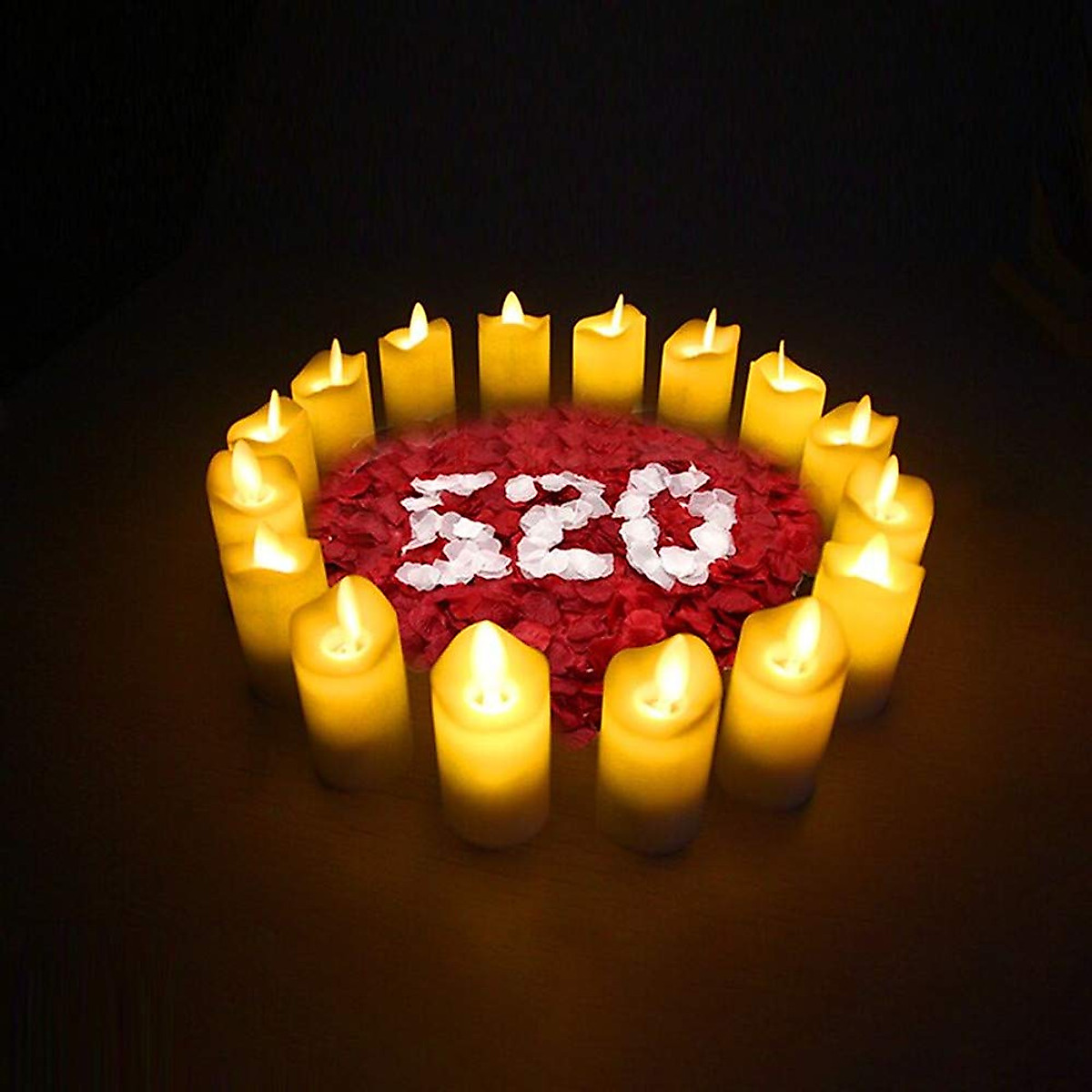 Christmas Decoration Flickering Flameless Candles Yellow Light Candles Battery Operated LED Tea Light Candles Pillar Electric Light for Garden Home Decor Party Wedding Festival Celebrations-12pcs