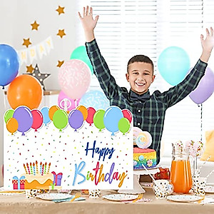 party greeting Jumbo Birthday Card Giant Guest Book Big Happy Birthday Party Signs Decorations Extra Large Birthday Gifts Cards Supplies for Women Men Boss -Large 14 x 22 inches