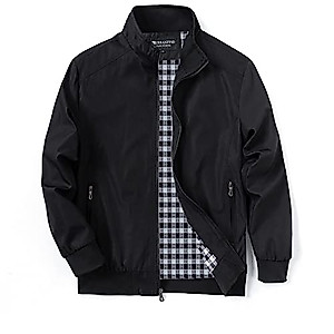 URBANFIND Men's Sports Shell Jacket Lightweight Windbreaker Outdoor Recreation Coat US XL Black