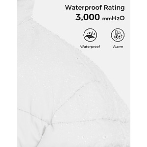 ZSHOW Girls' Hooded Winter Coat Warm Thicken Quilted Puffer Jacket Mid-Length Parka(Creamy White,8)