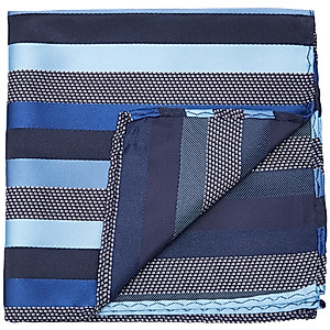 STACY ADAMS mens Microfiber Stripped Set neckties, Navy, One Size US