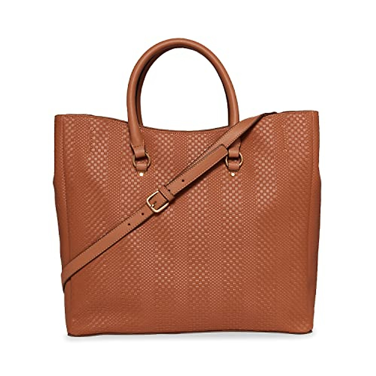 Anne Klein Embossed Woven Tote, Harvest