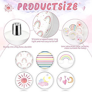 Fumete 12 Set Rainbow Drawer Knob Pulls Round Soft Rubber Pastel Drawer Knobs Silicone Cabinet Drawer Knobs for Boys Girls Kids Dresser Knobs for Nursery Closet Kitchen Cabinet