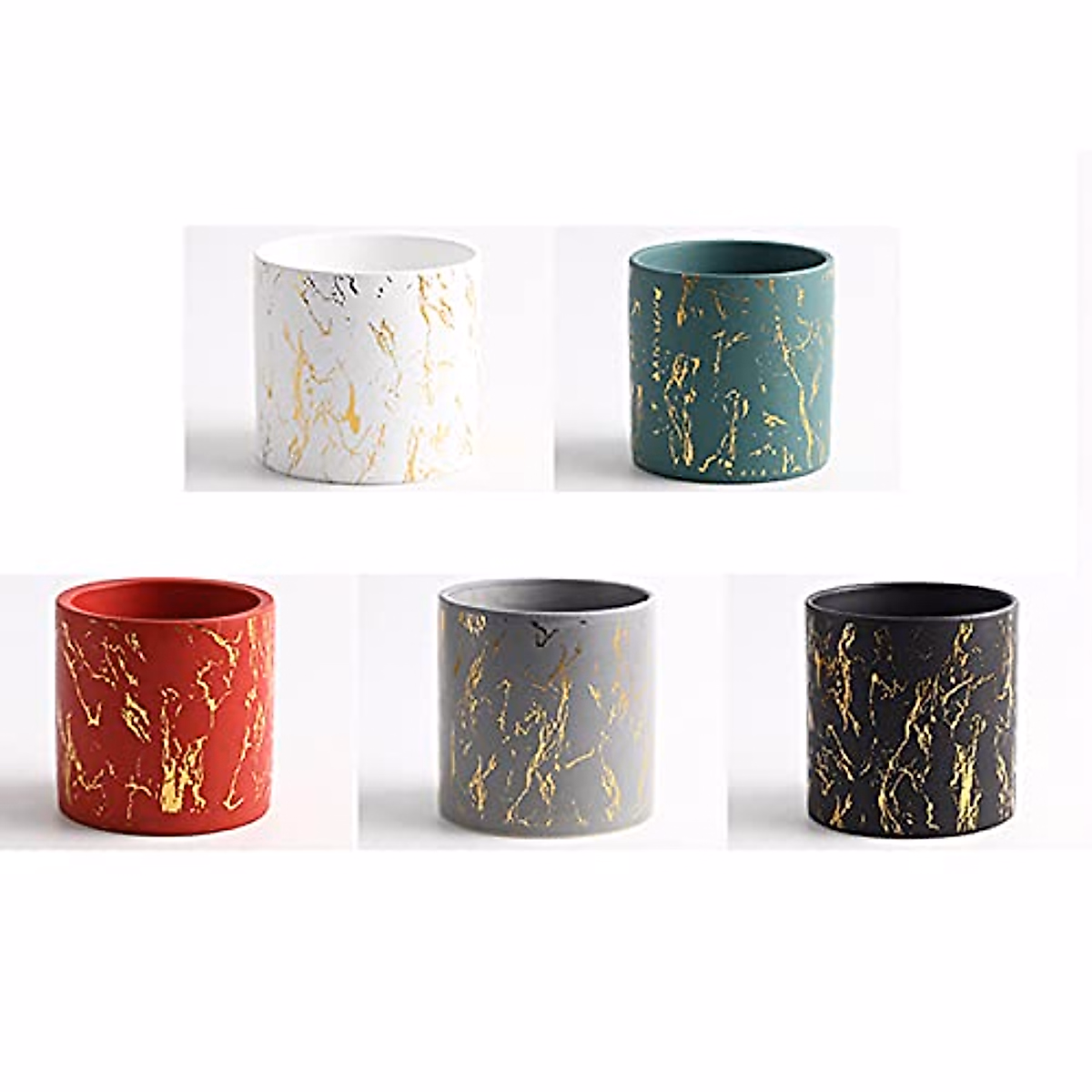 Corldif Personalized Simple Fashion Bonsai Small Flowerpot Mini Ceramic Flowerpot Desktop Ornament (White)