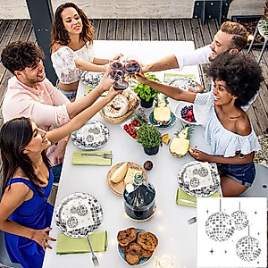 20Sheet Disco Napkins Disco Ball Napkins 70s Disco Party Supplies Disco Cocktail Napkins 70s Disco Party Napkins Disposable Silver Paper Napkins for Disco Bachelorette Birthday Dance Party Decorations