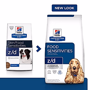Hill's Prescription Diet z/d Skin/Food Sensitivities Dry Dog Food, Veterinary Diet, 8 lb. Bag