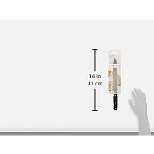 KitchenAid KKFTR8BROB Classic Forged Series Triple Rivet Serrated Bread Knife, Onyx Black, 8"