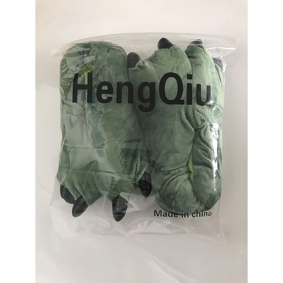 HengQiu Unisex Plush Animal Paw Slippers Fuzzy Warm House Shoes Dinosaur paw Slippers Claw Slippers