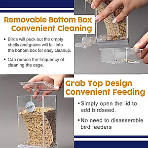 VERTUPET Anti Spill Bird Feeder for Multiple Pets, Polyester Material, No Mess