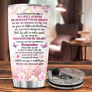 HUBUPU Women Tumblers For, Tumbler 20 Oz With Lid And Straw, Holiday and Christmas Gifts, My Bestie No Matter