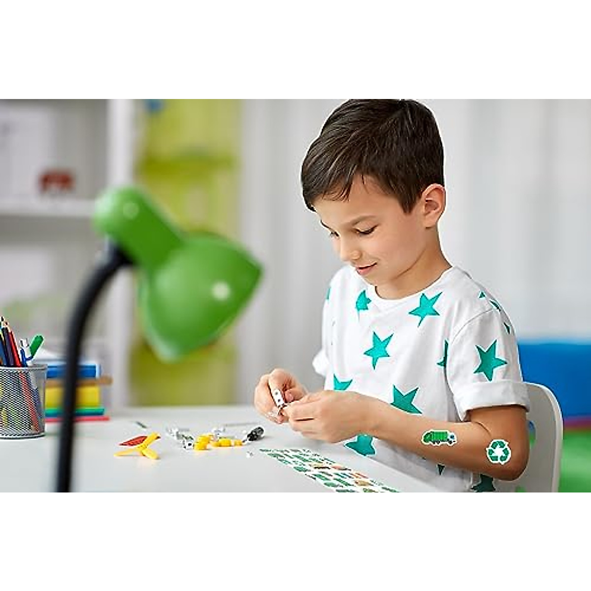 ATSMOICY 800+ PCS Garbage Truck Themed Party Decorations Labels Paper Stickers - Rubbish Truck Themed Baby Shower Birthday Waste Management Recycling Party Supplies Decorations Favors Stickers