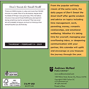 Don't Sweat the Small Stuff 2023 Day-to-Day Calendar