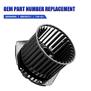 AC Blower Motor with Fan Fits for 1992 1993 1994 1995 1996 Chevy Silverado Suburban 1500 2500 Tahoe GMC Sierra Yukon C1500 C2500 K1500 K2500 G20 HVAC Heater Blower Motor Replaces# 700103