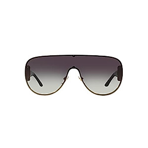 Versace Woman Sunglasses Pale Gold Frame, Light Grey Gradient Dark Blue Lenses, 0MM