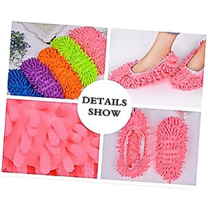 3 Pairs Floor Cleaning Slippers Floor Mops Floor Cleaner Mop House Dusting Slippers Dust Mop Slipper Cap Cleaning House Slipper Lay Shoe Cover Dust Mop Slipper Mop Cap Mop Cover