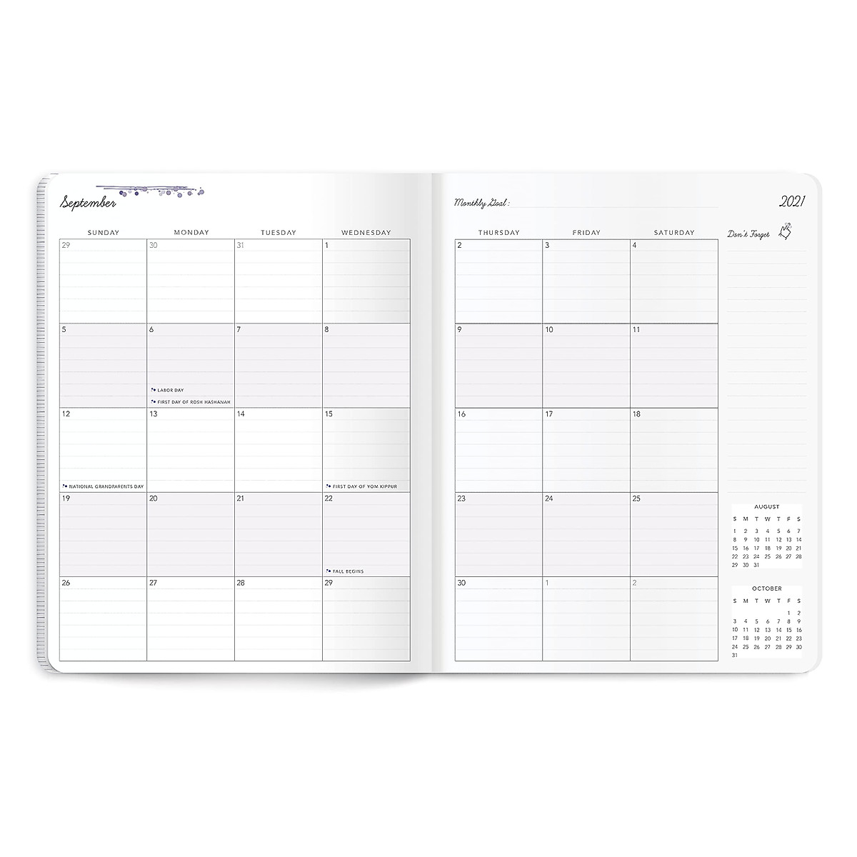 Southworth Academic Planner (July 2021-June 2022), 8.5" x 11", Lavender Metallic Burst, 28 lb./105 gsm Paper, Large Flex (92119)